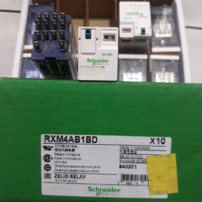 Jual kios.tabatha - RELAY SCHNEIDER RXM4AB1BD 4CO 6A 24VDC | Shopee Indonesia