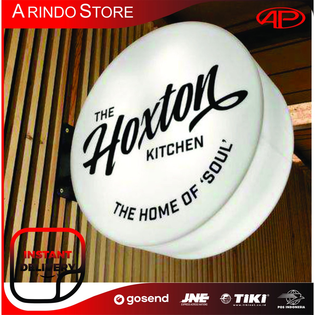 Jual neon box neonbox bulat murah 2 sisi akrilik premium | Shopee Indonesia