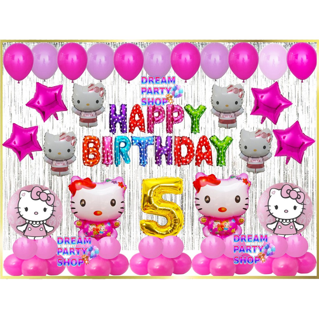 Jual Paket Ultah Hello Kitty Premium/ Paket Hello Kity/ Set Balon Helo ...