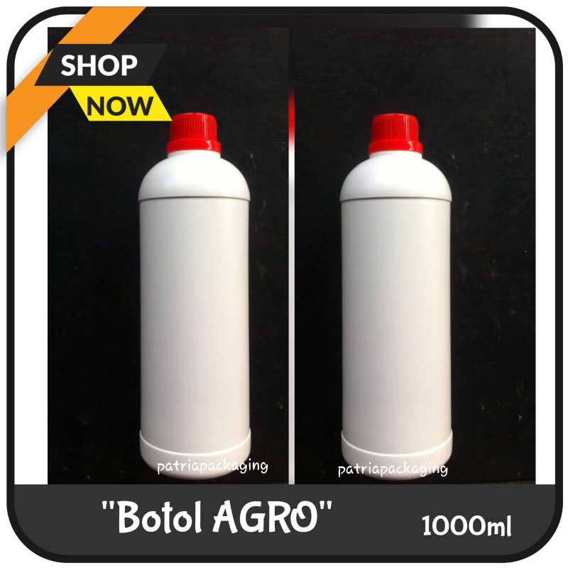 Jual Botol Agro 1000 ml Putih HDPE /Botol labor 1000ml /agro 1 liter/botol labor 1 liter/agro ...
