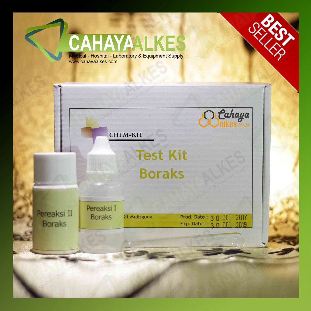 Jual Test kit Bleng B.O.R.A.K.S Chemkit 50x uji | alat uji makanan dan ...