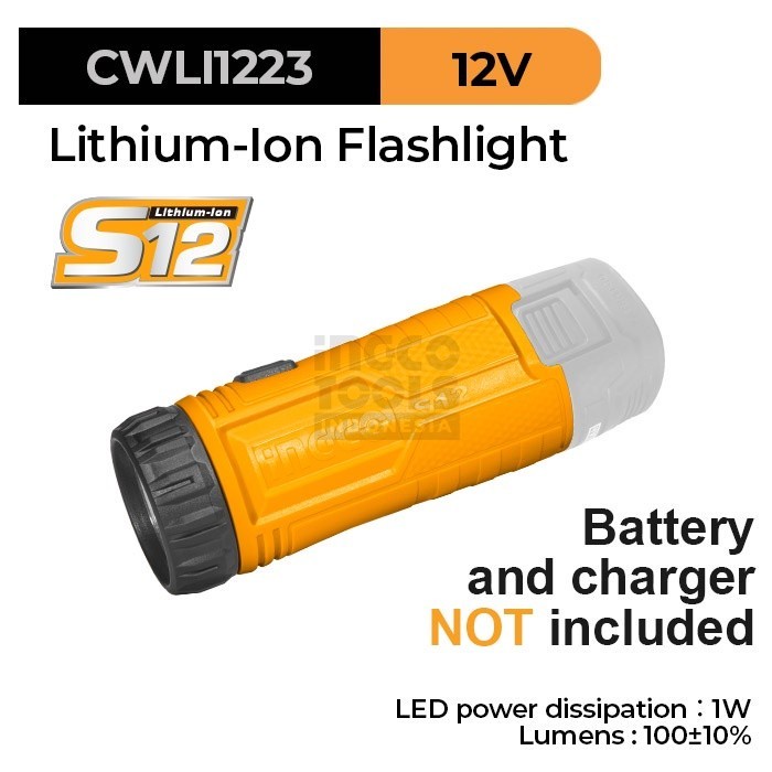 Jual Ingco CWLI1223 Working Flash Light 100 Lm Senter Kerja Baterai ...