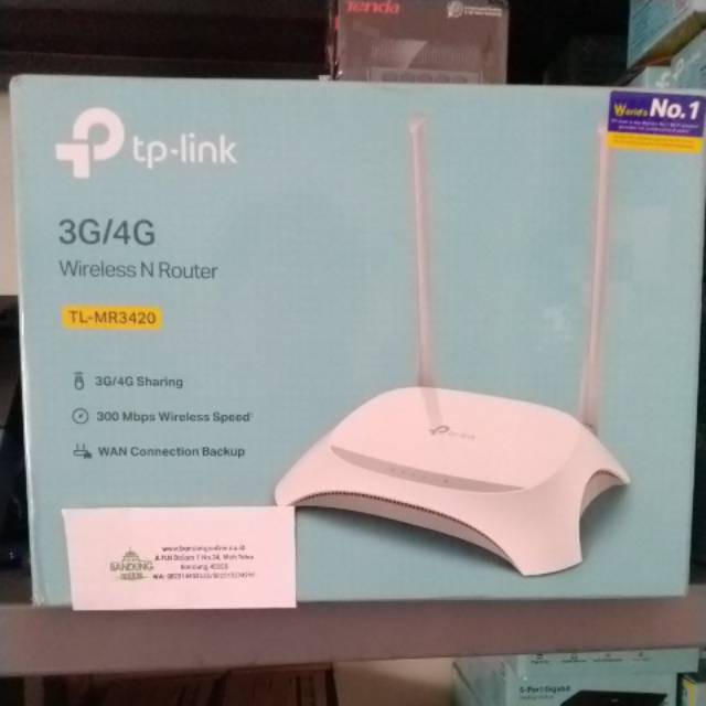 Jual TP-LINK TL-MR3420 - 3G/4G Modem Router WiFi N 300Mbps | Shopee ...