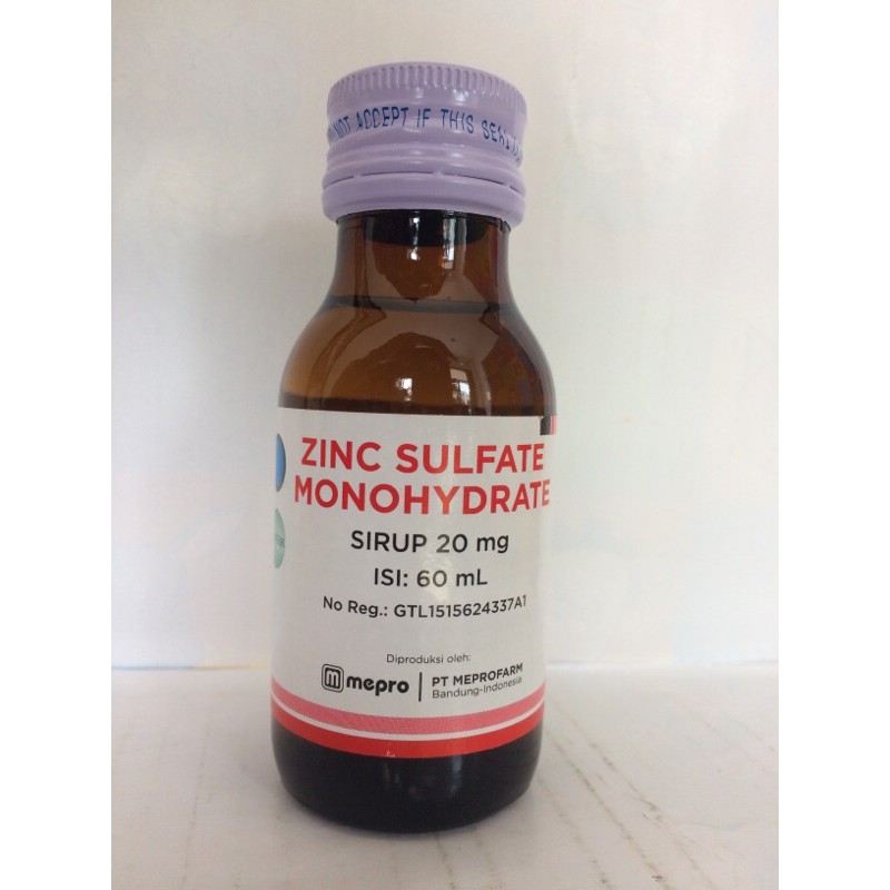 Jual ZINC Sulfate Sirup 60 ML - Vitamin Pencernaan Anak Diare | Shopee Indonesia