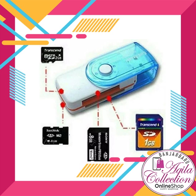 Jual USB FLASHDISK CARD READER 4 IN 1 | Shopee Indonesia
