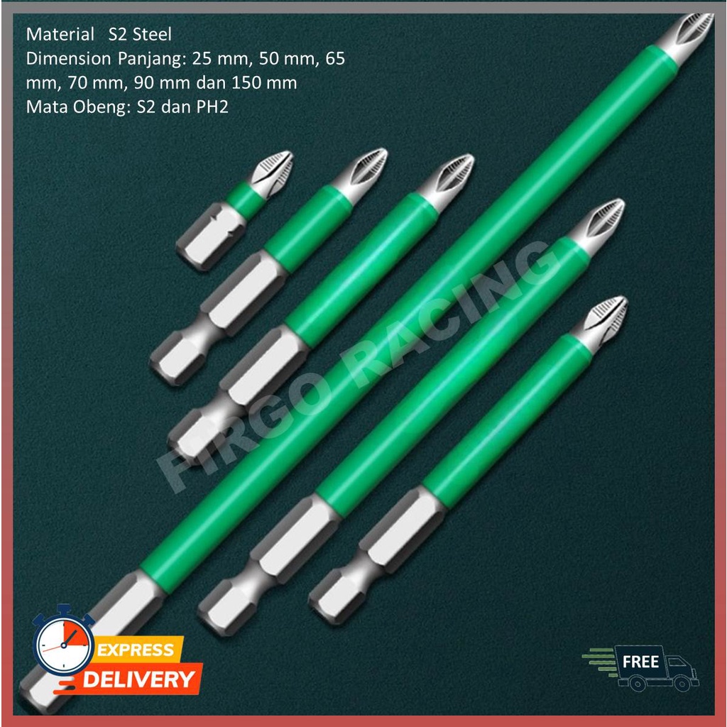 Jual Kepala Mata Obeng Magnetic Screwdriver Bit 6 PCS | Shopee Indonesia