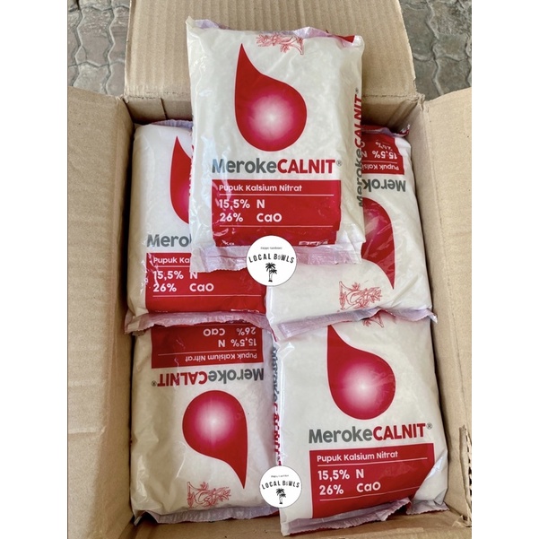Jual pupuk meroke calnit 1kg kemasan pabrik kalsium nitrat | Shopee ...