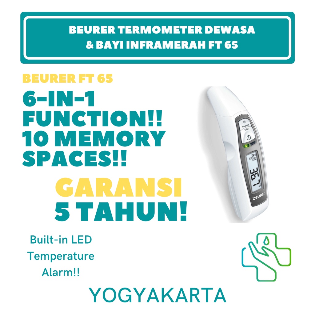Jual TERMOMETER DIGITAL DEWASA & BAYI 6 IN 1 BEURER FT65 / THERMOMETER BEURER FT-65 FT 65 ...