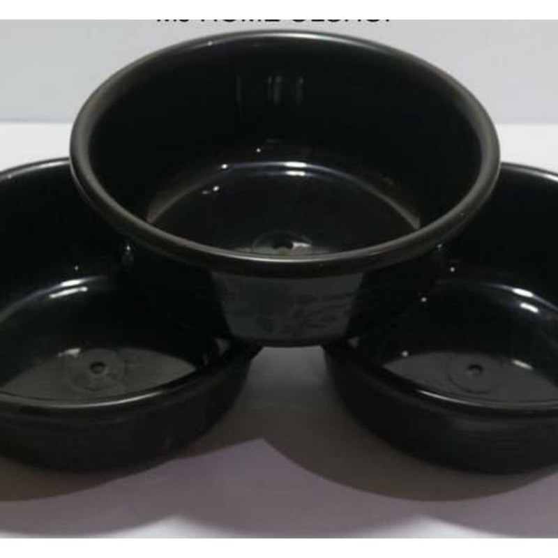Jual ( 1 PCS ) baskom plastik hitam KMP No 12 / besek/baskom serbaguna ...