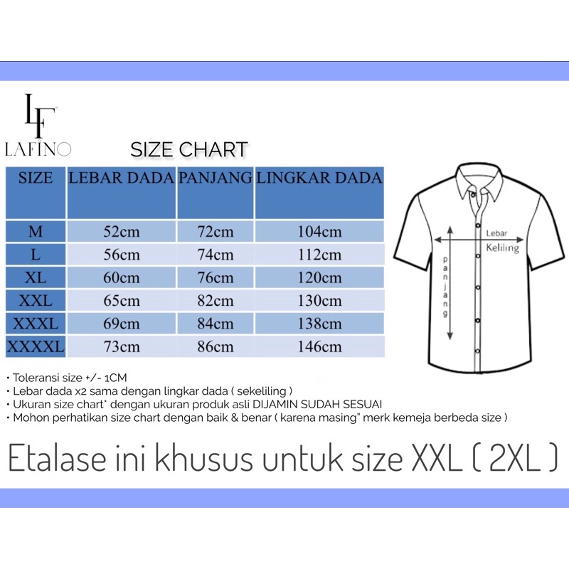 Jual LAFINO (XXL) -2XL- HEM / KEMEJA JUMBO BIG SIZE PENDEK MOTIF / CORAK BATIK XXXL/XXXXL ...
