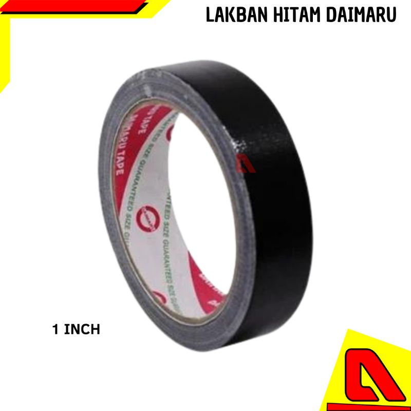 Jual LAKBAN HITAM DAIMARU BESAR KECIL PLAKBAN HITAM DAIMARU 1 INCH 1 1/ ...