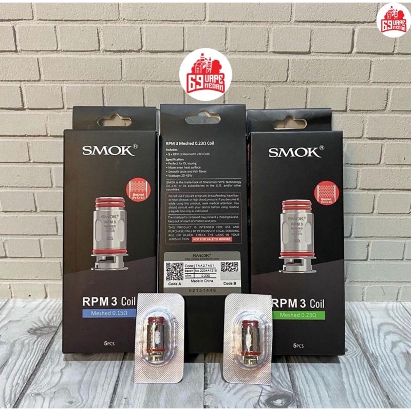 Jual AUTHENTIC OCC SMOK RPM 3 0.15 & 0.23 OHM For SMOK RPM 5 ( SATUAN ...