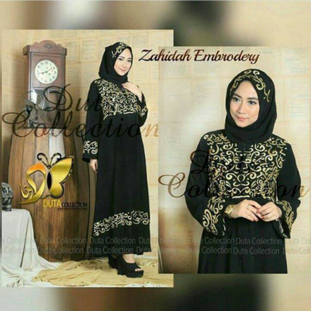Jual Abaya Zahidah Embroidery (ORI) | Shopee Indonesia