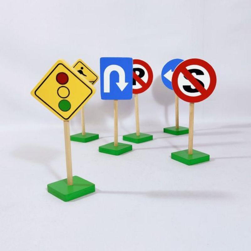 Jual Mainan Edukasi Anak-Anak Miniatur Rambu- Rambu Lalu Lintas ...