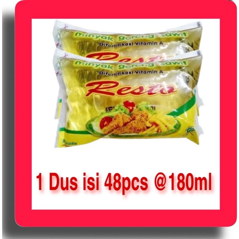 Jual Minyak goreng Resto 180ml minyak goreng bantal merk Resto 180ml 1 dus isi 48bh | Shopee ...