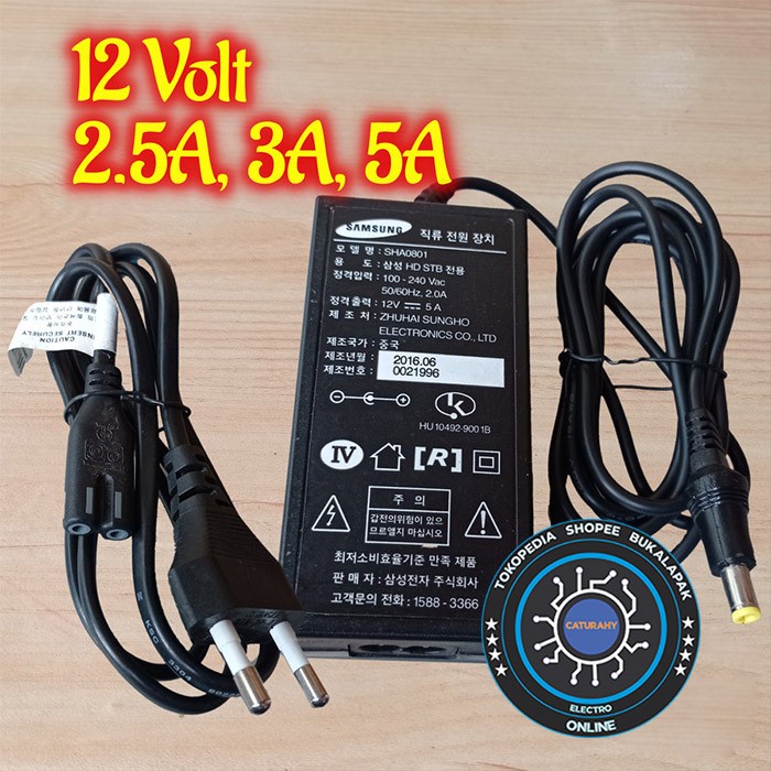 Jual Adaptor Samsung 12V 5A original power supply 12 Volt 5 ampere cctv ...