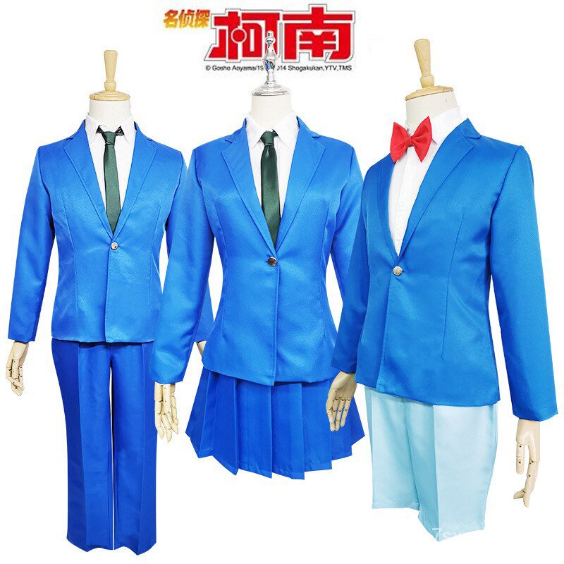 Jual xoIc Anime Detective Conan Cosplay Conan Edogawa Costume Kudou ...
