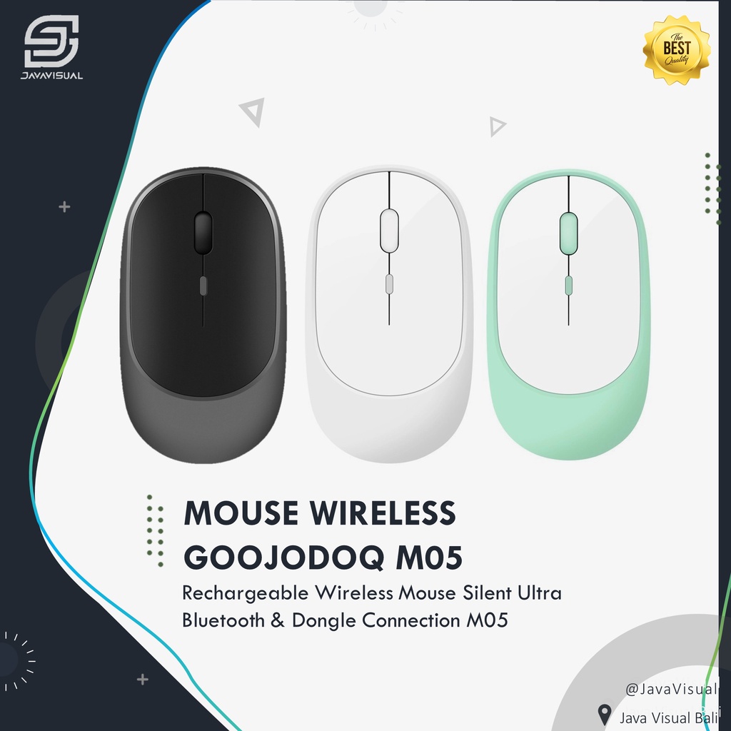 Jual [JaVis] MOUSE BLUETOOTH 2IN1 GOOJODOQ M05 SILENT | Shopee Indonesia