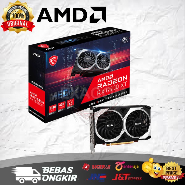 Jual VGA MSI RX 6500 XT Mech 2X 4G OC GDDR6 - RX 6500XT | Shopee Indonesia