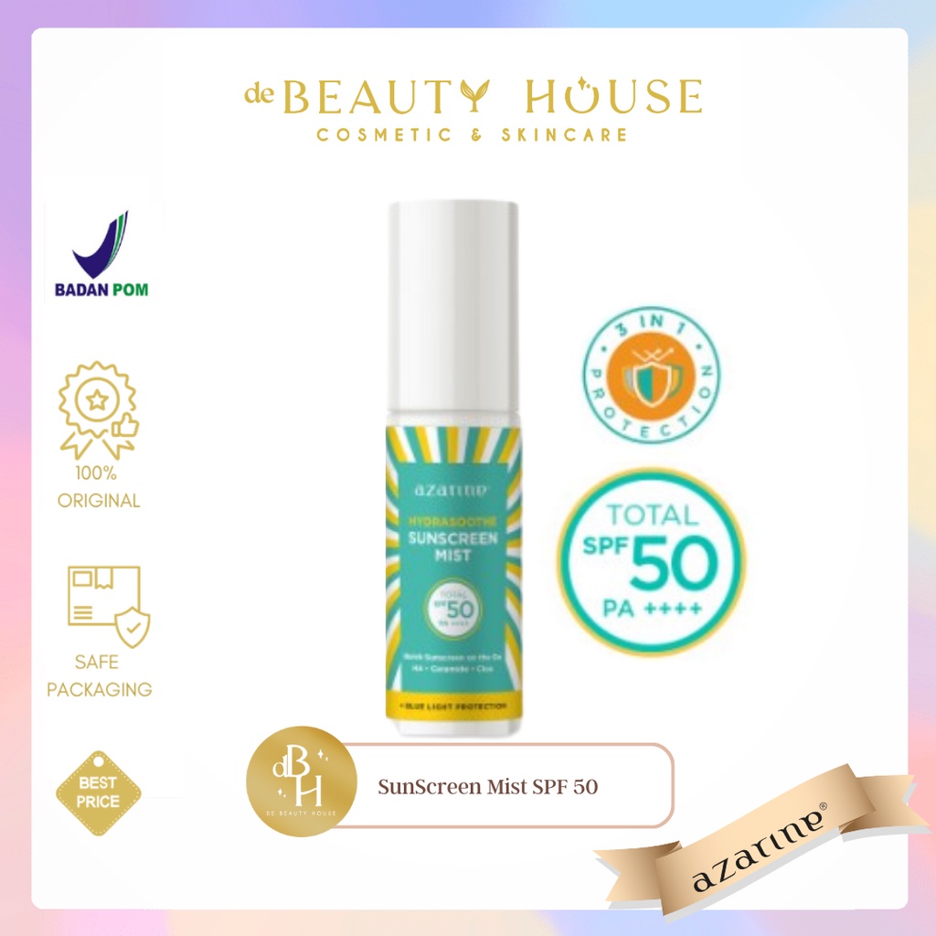 Jual AZARINE Sunscreen Mist SPF 50 PA++++ | Spray | Shopee Indonesia