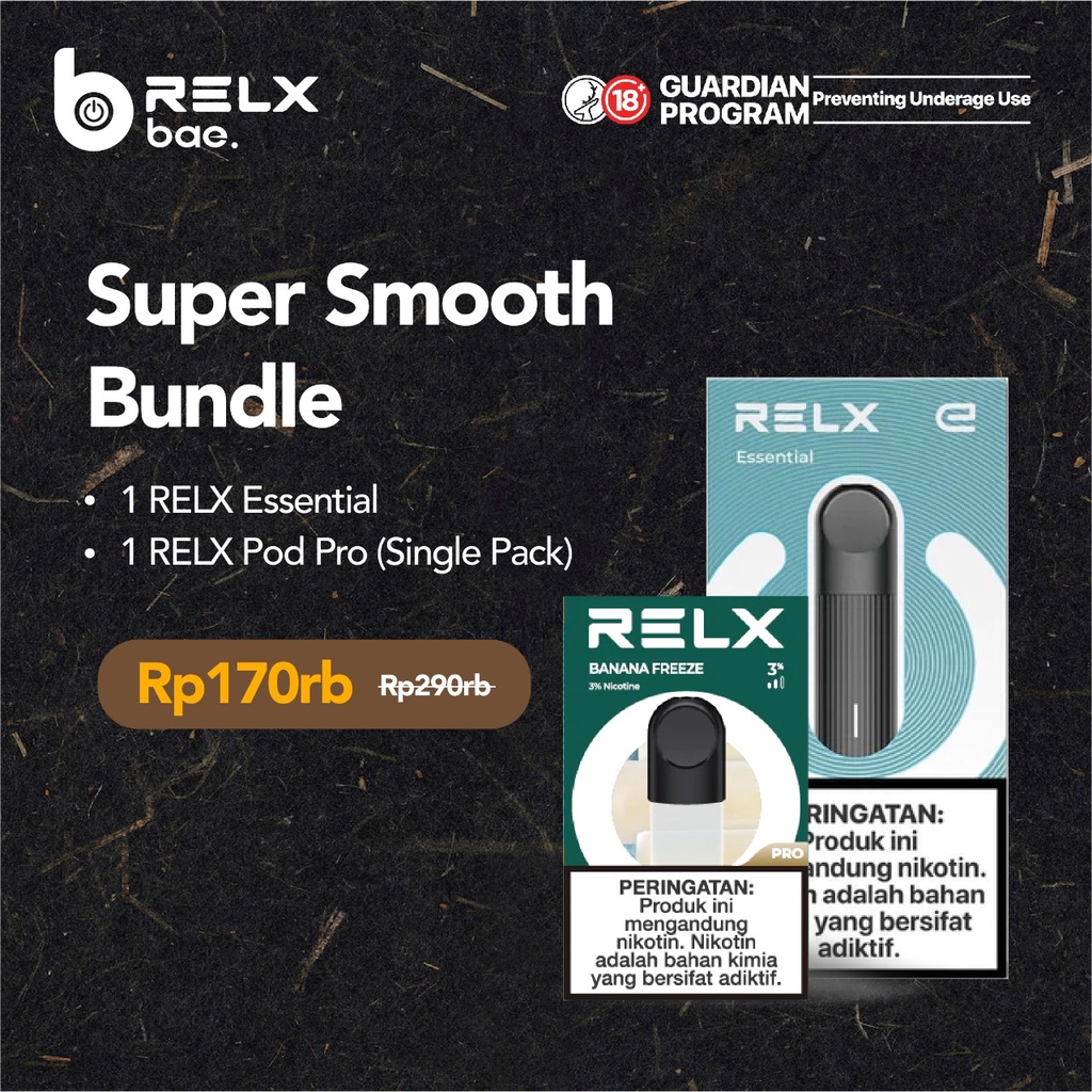 Jual RELX Bundle Essential Black Device and Pod Pro (Isi 1 Pod ...