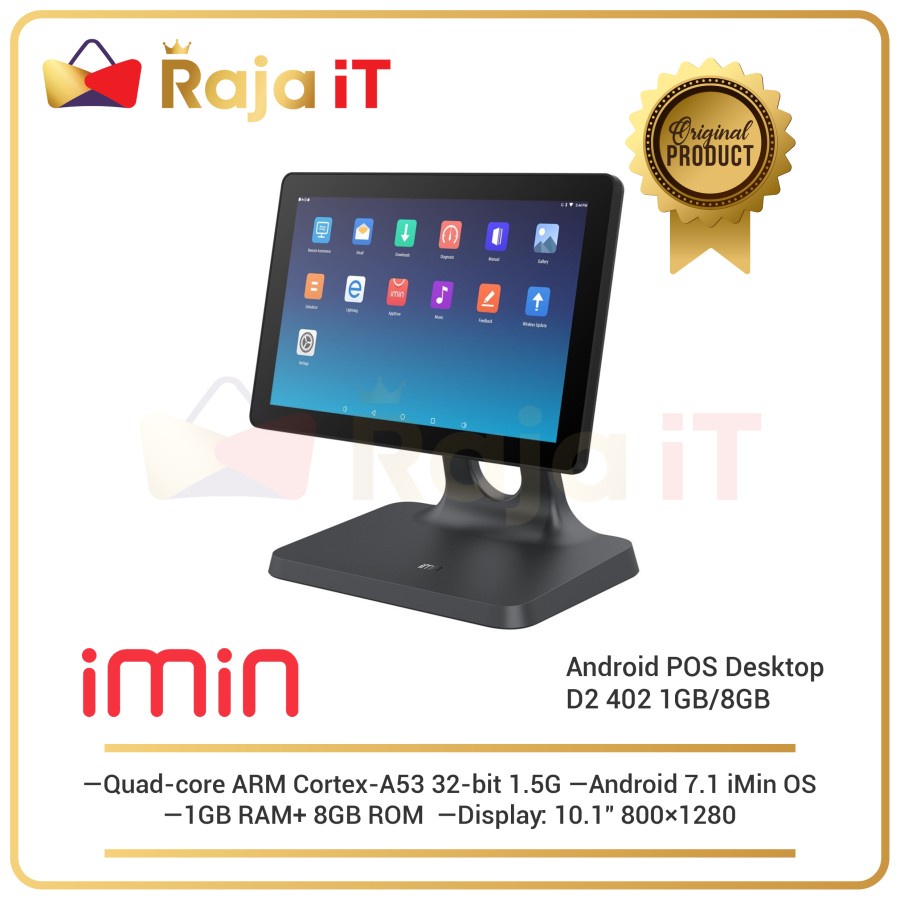 Jual IMIN Android POS Desktop D2 402 1GB/8GB Mesin Kasir Android 7.1 10 ...