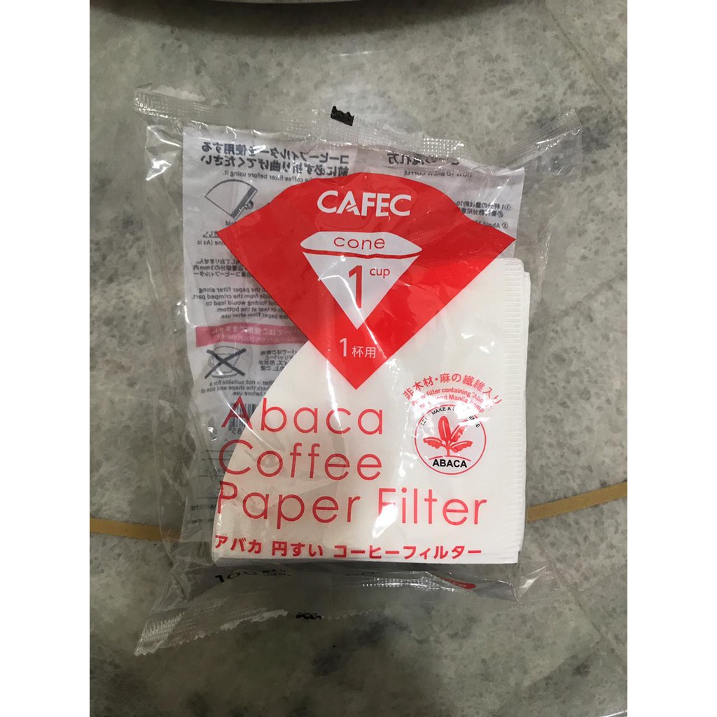 Jual Cafec Abaca Coffee Kertas Paper Filter V60 01 100 pcs Putih AC1 ...