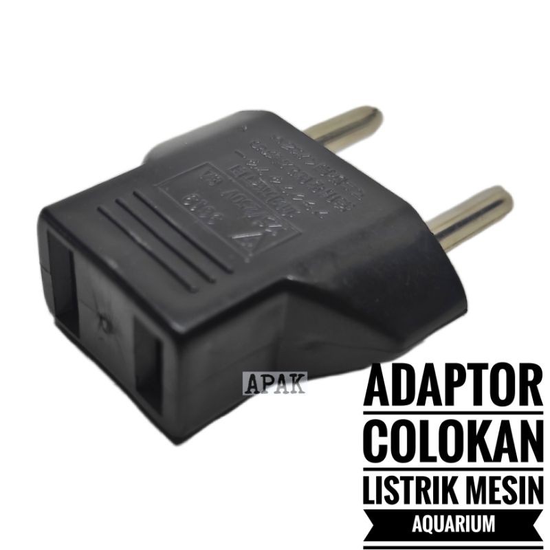 Jual sambungan adaptor colokan listrik gepeng ke bulat mesin aquarium ...