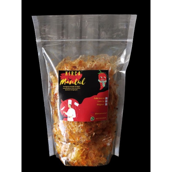 Jual Kirca (keripik kaca) Mantul Rasa Cabai Merah (100 gr) | Shopee ...