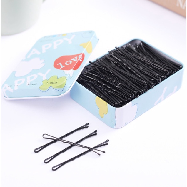 Jual Bobby Pin Jepit Lidi Tipis Hitam Tanpa Kotak 100 pcs Isaac ...