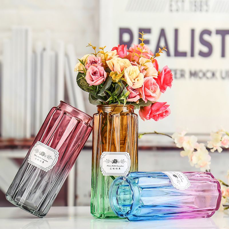 Jual Vas Bunga Kaca Gradiasi 2 Warna - Unik - Model Eropa Style ...