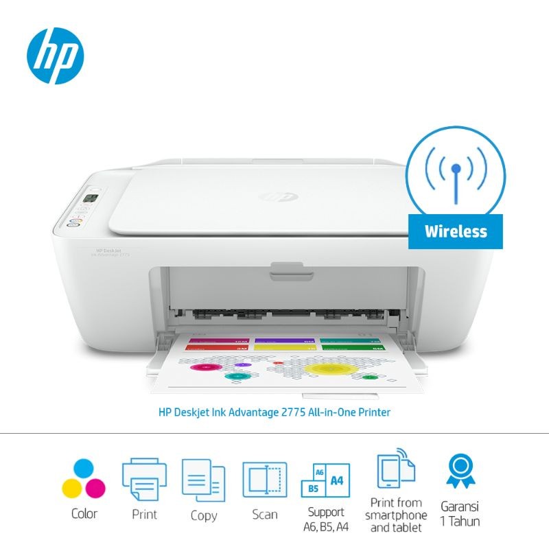 Jual HP Deskjet Ink Advantage 2775 All In One Printer Wireless Resmi ...