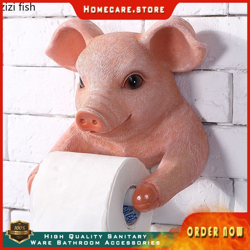 Jual Pink Pigs Roll Holders Bathroom Hars Pigs Towel Holder Paper towel ...