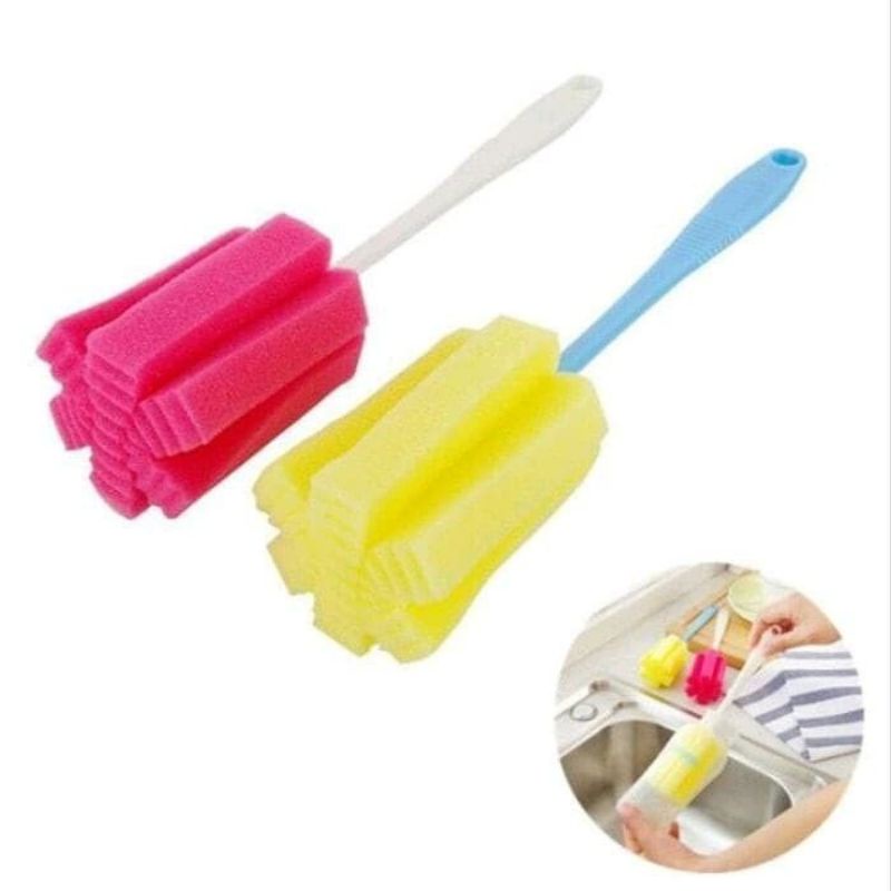Jual Sponge cuci botol gelas / Tongkat busa pembersih pencuci gelas ...