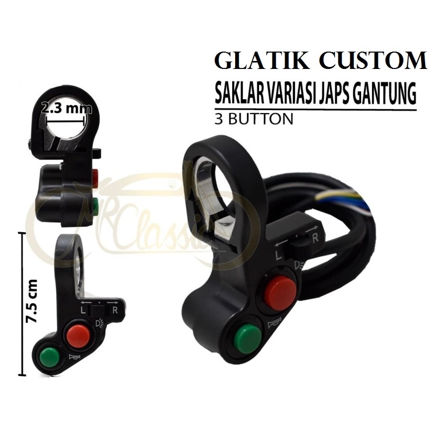 Jual Saklar Custom Variasi Japs Gantung 3 Tombol | Shopee Indonesia