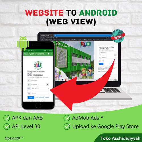 Jual Jasa convert website apapun menjadi aplikasi android (APK dan AAB) siap upload ke Google ...