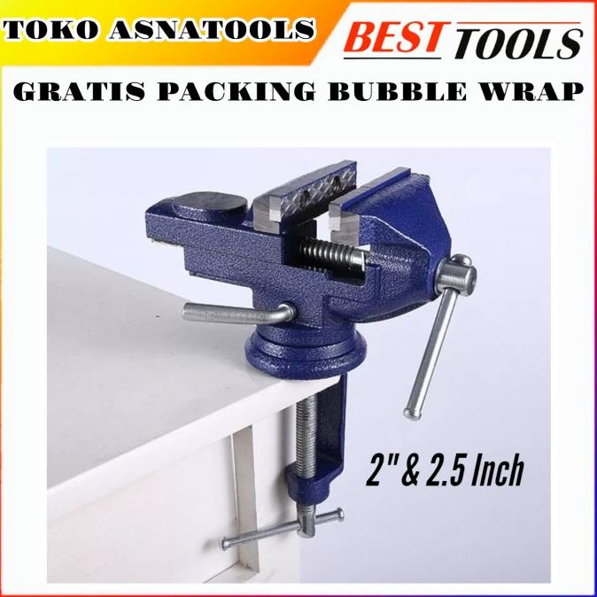 Jual Catok Meja/Ragum Putar 2,5" & 3" Table Vise Dove Tail Mini Heavy ...