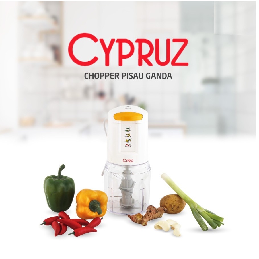 Jual CYPRUZ CR-0080 Food Processor Mini Chopper Pisau Ganda Chopper ...