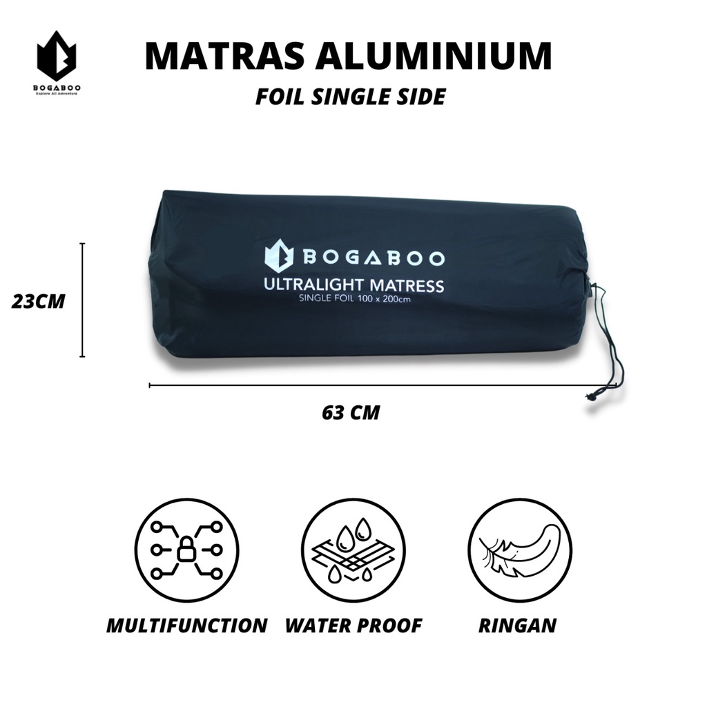 Jual Matras alumunimum foil single bogaboo 200*100 - matras ultralight ...