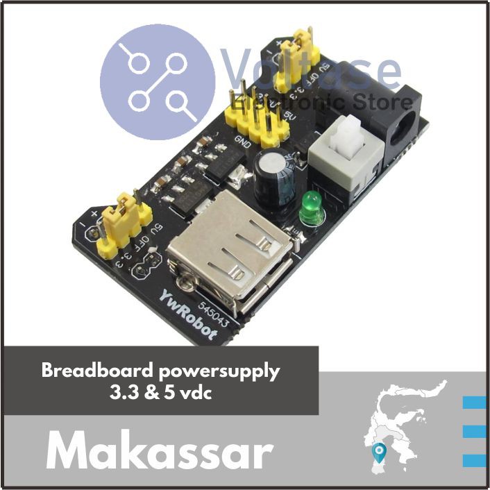 Jual Breadboard Power Supply 3.3 & 5 Vdc Barrel USB | Shopee Indonesia