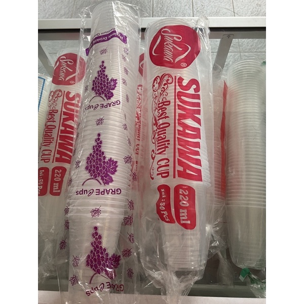 Jual cup gelas minum kopi aqua akua merk anggur / sukawa / unggul 220 ...