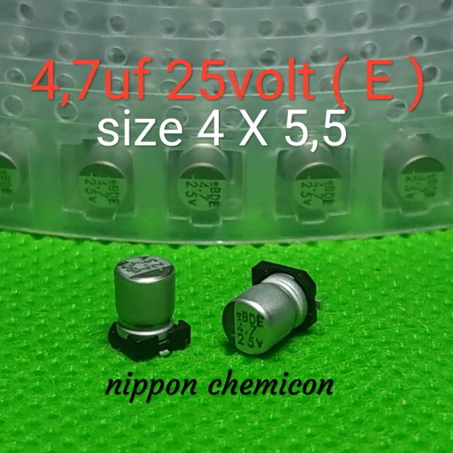 Jual Solid kapasitor capasitor elko elco SMD 4.7uf 25v 4.7 uf 25 v ...