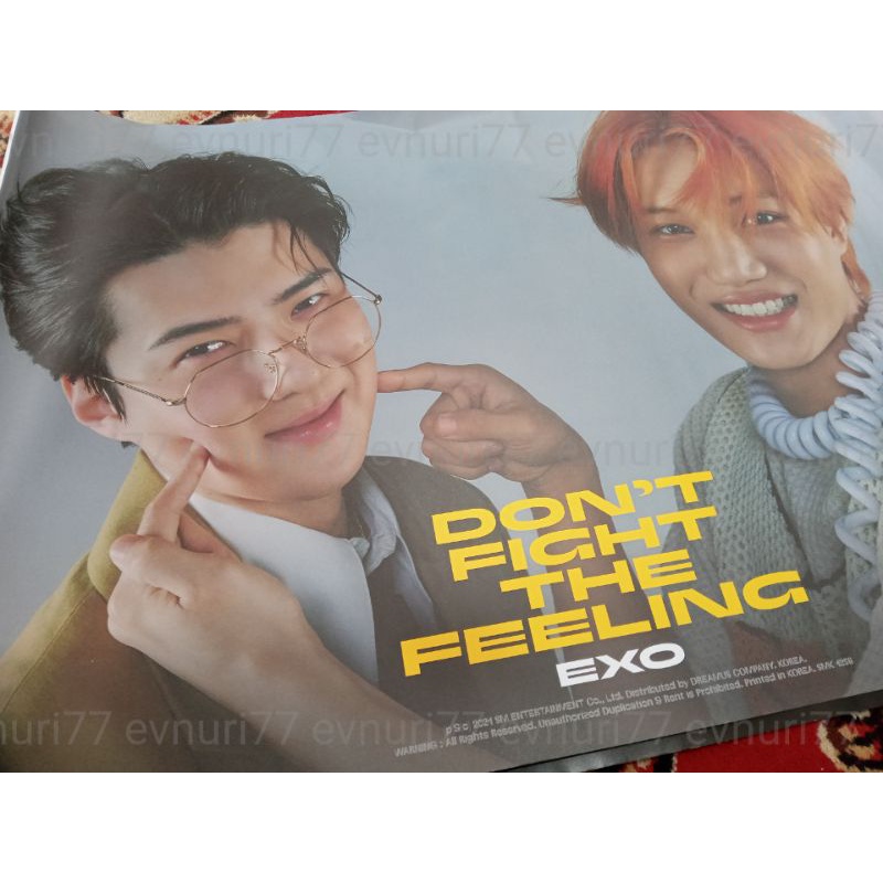 Jual POSTER EXO DFTF OFFICIAL DONT FIGHT THE FEELING | Shopee Indonesia