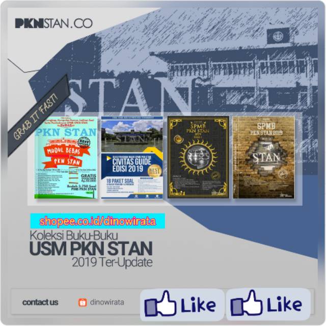 Jual BUKU STAN PAKET 4 BUKU USM PKN STAN : MODUL BEBAS, SKD KEDINASAN ...