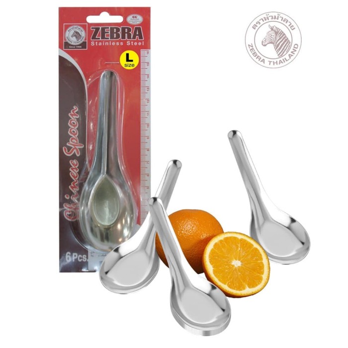 Jual Zebra Chinese Spoon (L) (6 Pcs) (100080) / Sendok Bebek | Shopee ...