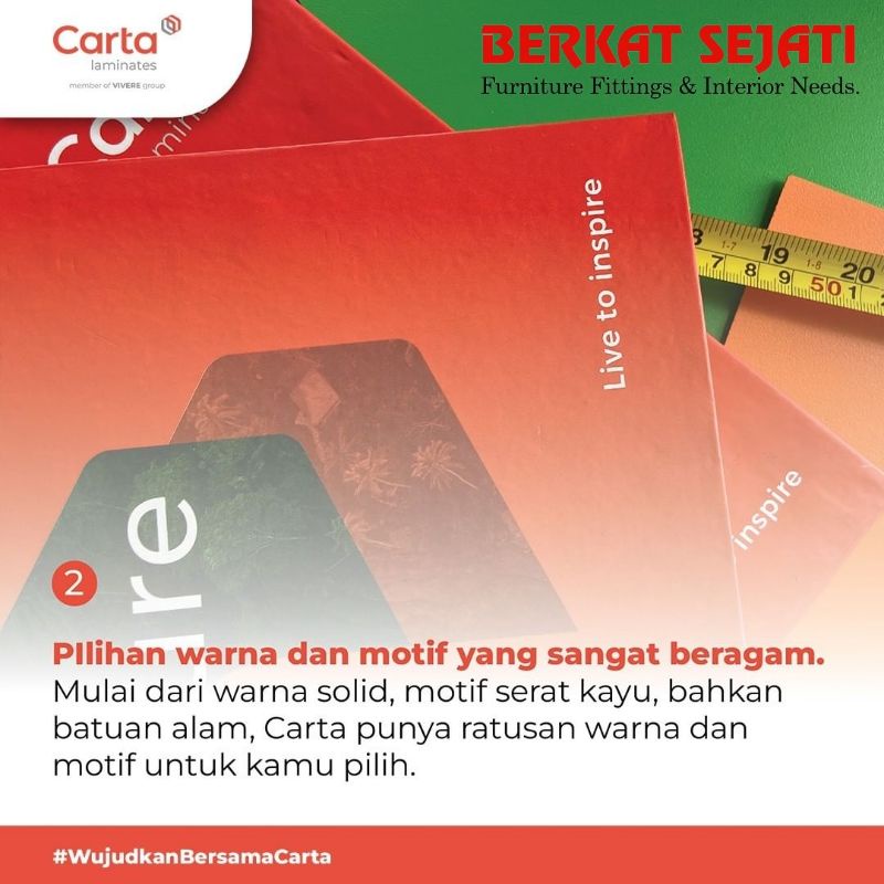 Jual Buku Katalog CARTA HPL LAMINATE NEW Master Book Catalogue Sample ...