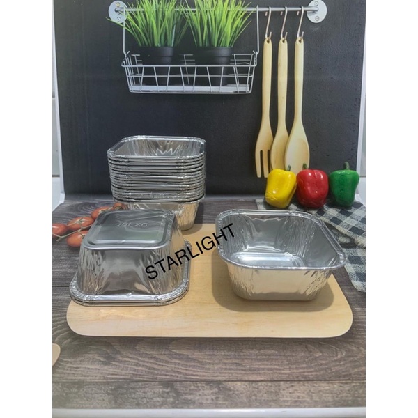 Jual ALUMINIUM TRAY OX-100 DAN TUTUP MIKA / WADAH CUP ALUMINIUM FOIL TRAY OX100 | Shopee Indonesia
