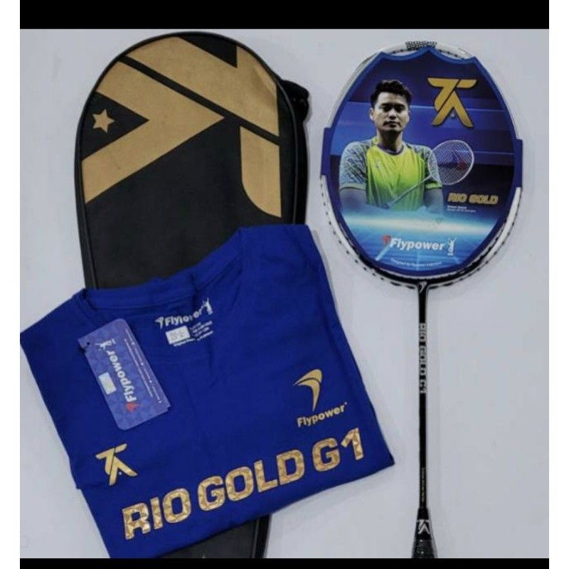 Jual RAKET BADMINTON RAKET FLYPOWER RIO GOLD C1 ORIGINAL | Shopee Indonesia