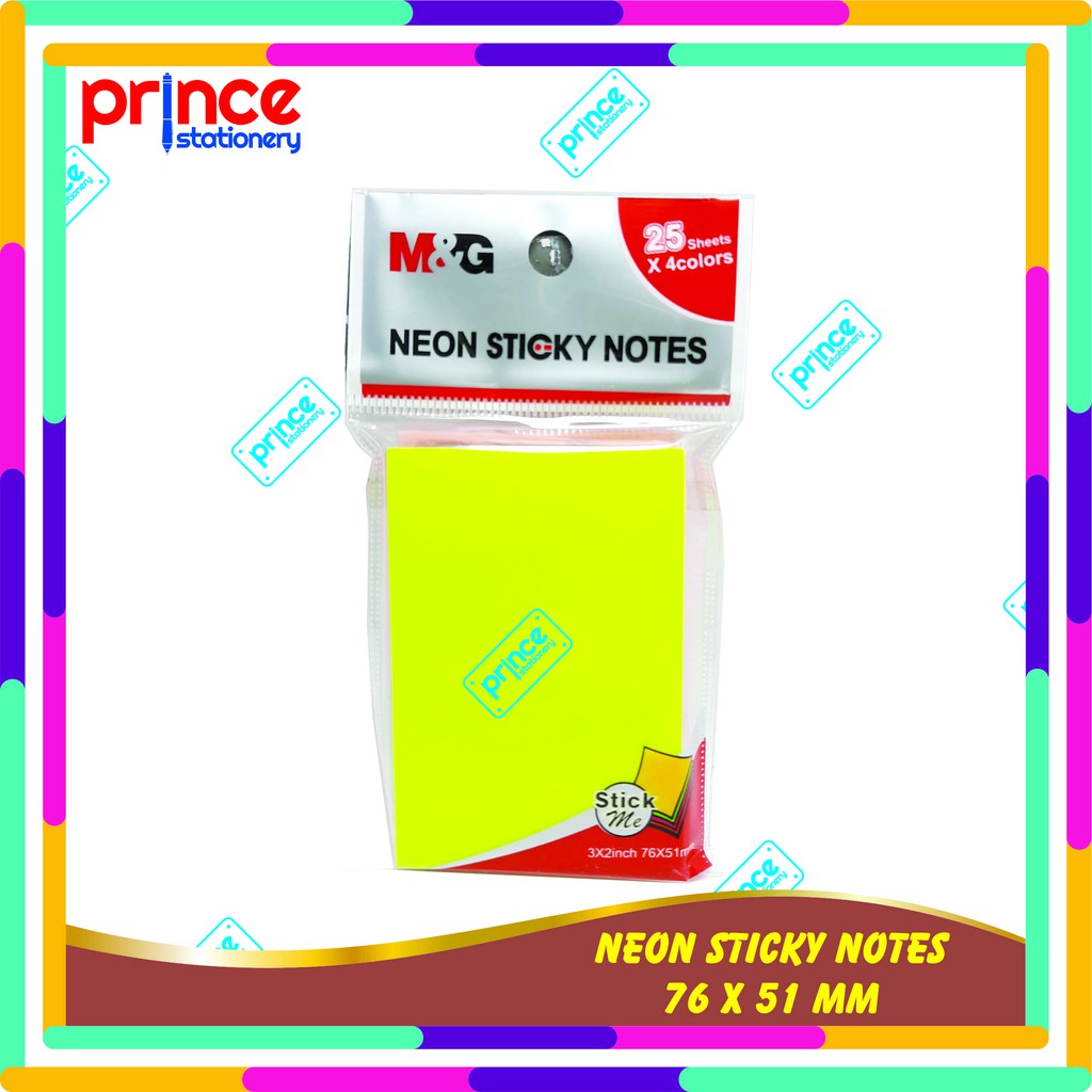 Jual NEON STICKY NOTES M&G 75 X 51 MM | Shopee Indonesia