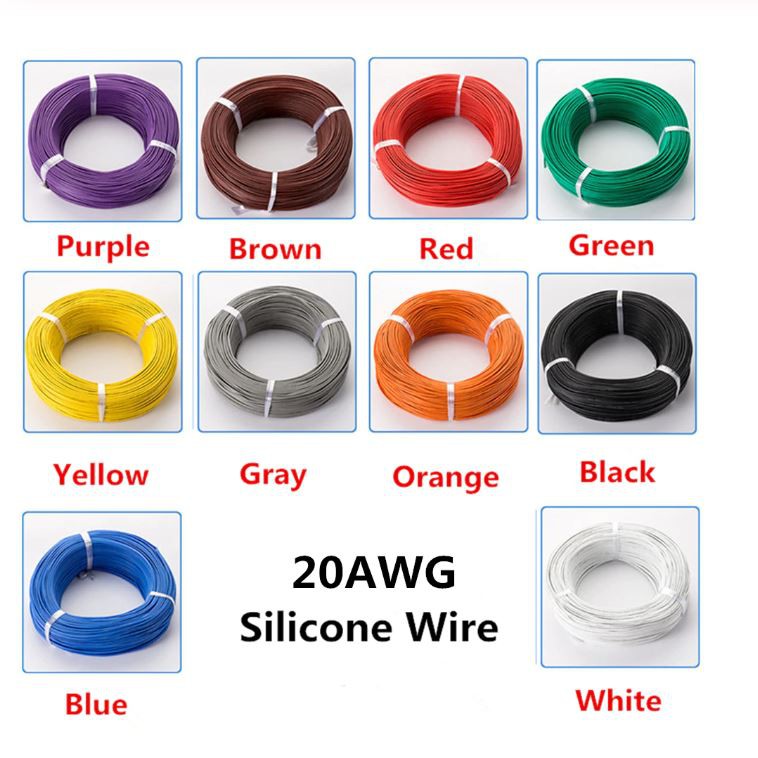 Jual 20 AWG High Quality Silicone Wire Cable Kabel Silikon AWG 20 ...